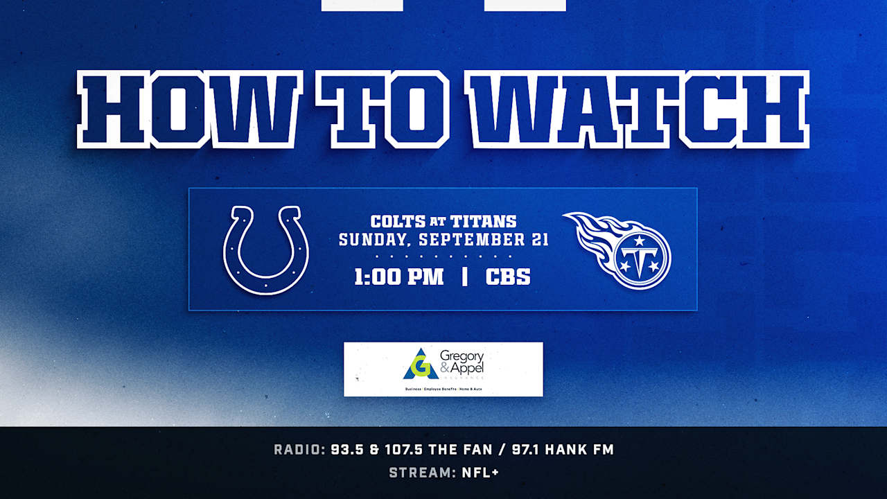 Where to watch Indianapolis Colts at Tennessee Titans? The week 3 game ...