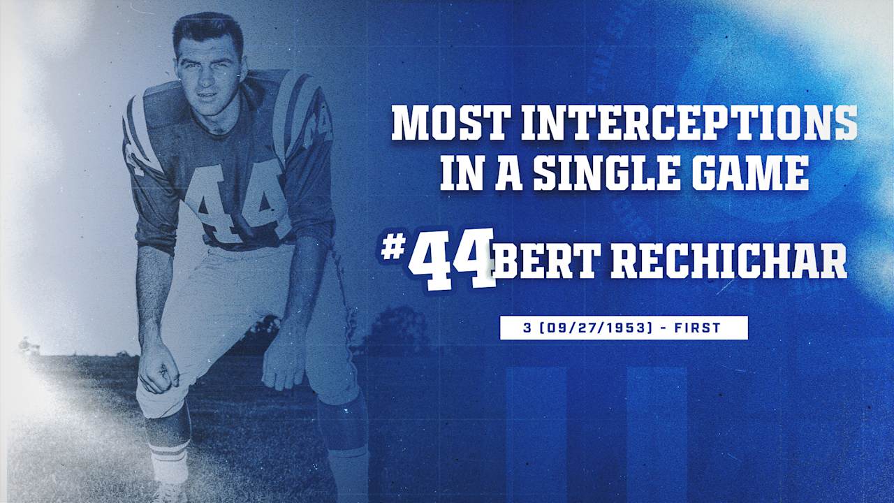 Most Interceptions in a Single Game - Bert Rechichar