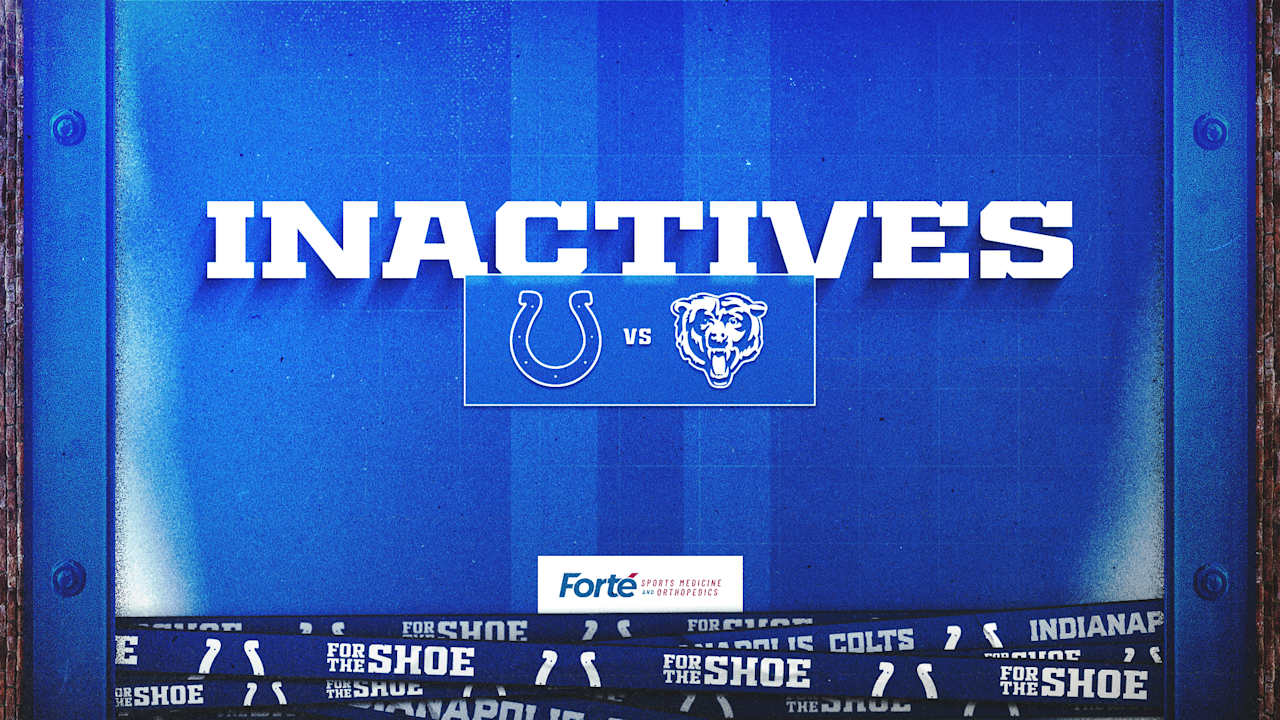 Colts rule out 5 players for Week 3 vs. Chicago Bears