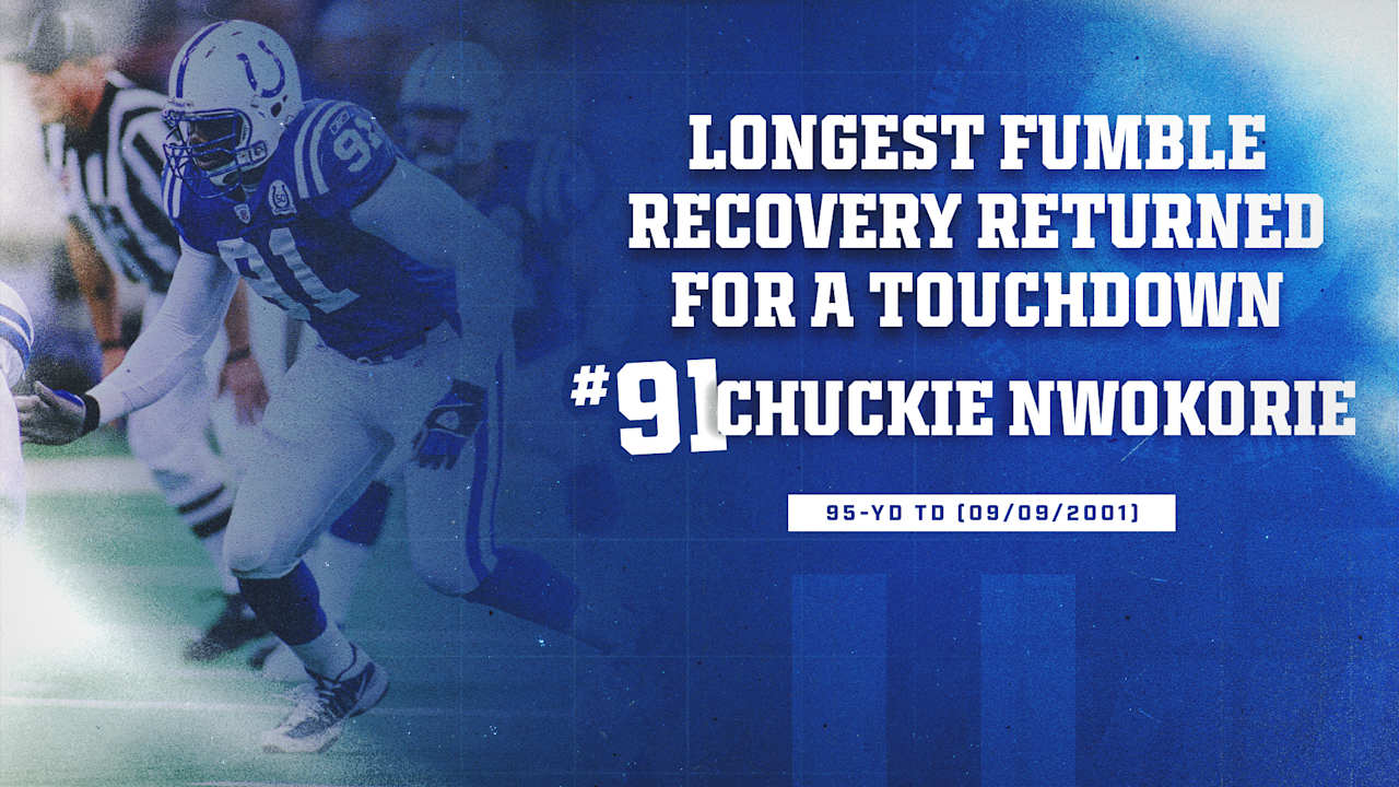 Longest Fumble Recovery Returned for a Touchdown - Chuckie Nwokorie