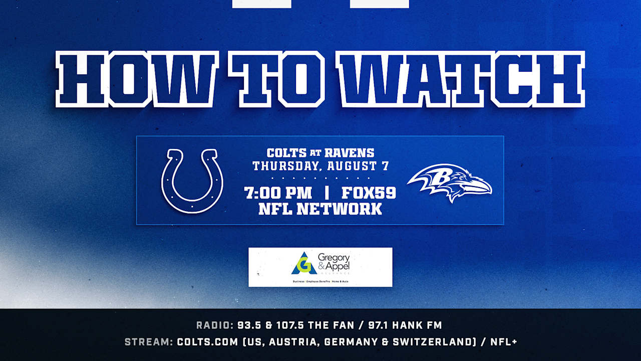 Where to watch Indianapolis Colts at Baltimore Ravens? The preseason ...