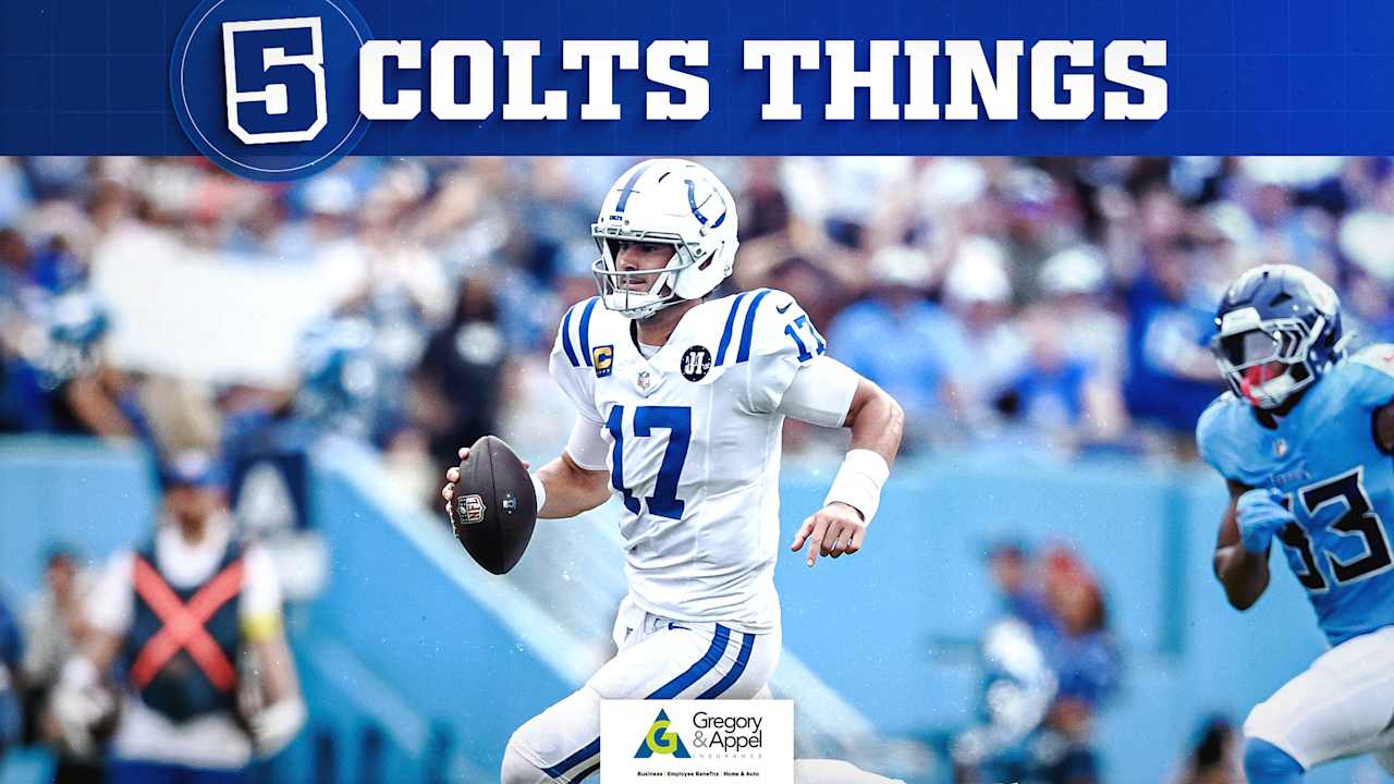 5 Colts Things: Daniel Jones keeps avoiding sacks, wide receiver ...