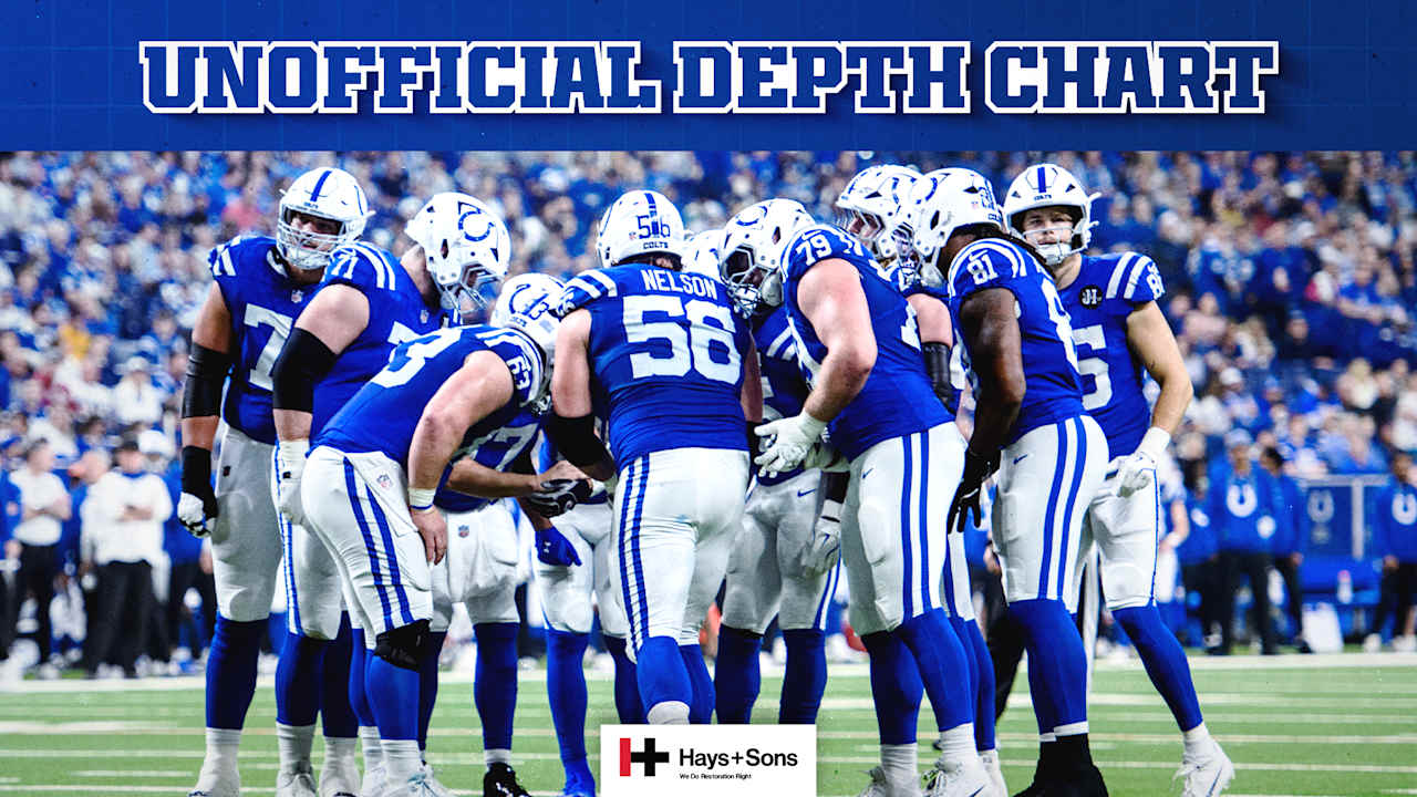 Colts release unofficial depth chart for Week 18 game vs. Houston Texans