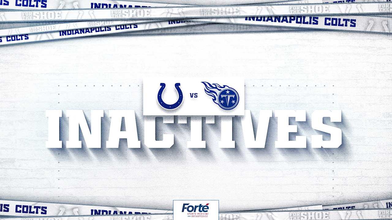 Colts announce seven inactive players for Week 16 game vs. Tennessee Titans