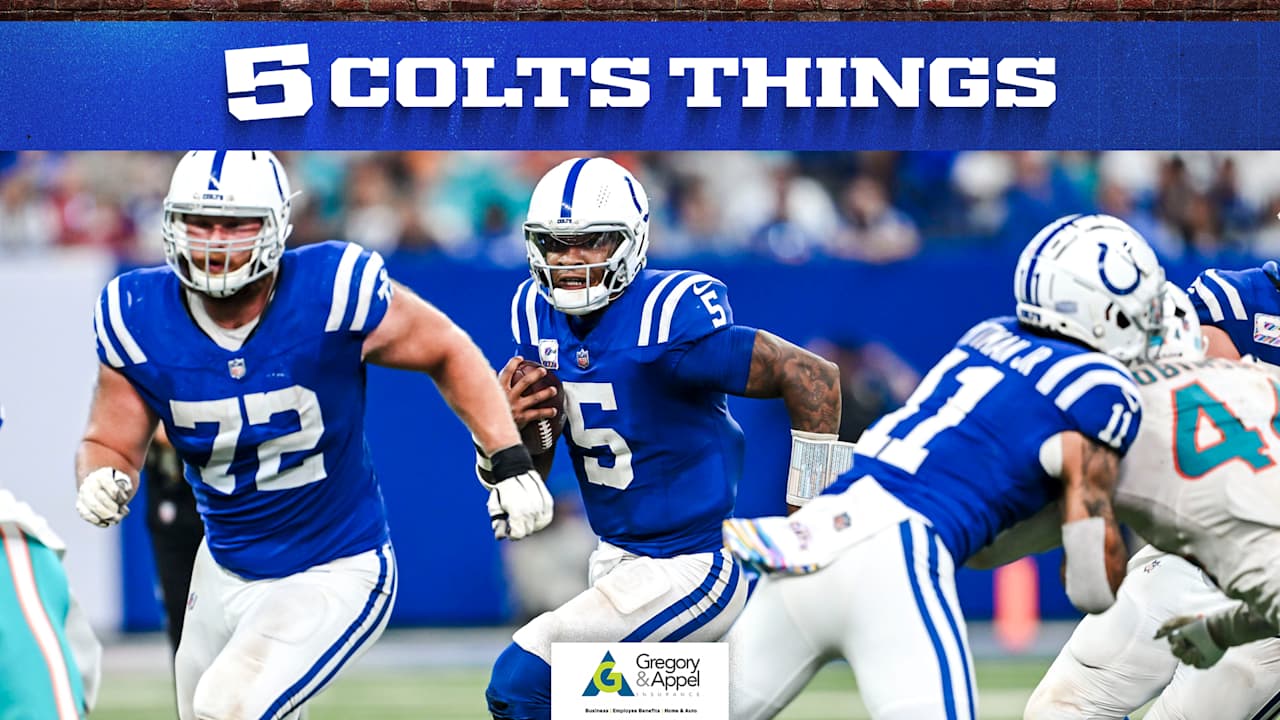 5 Colts Things: Little moments have big impact on Week 7 win, defensive ...