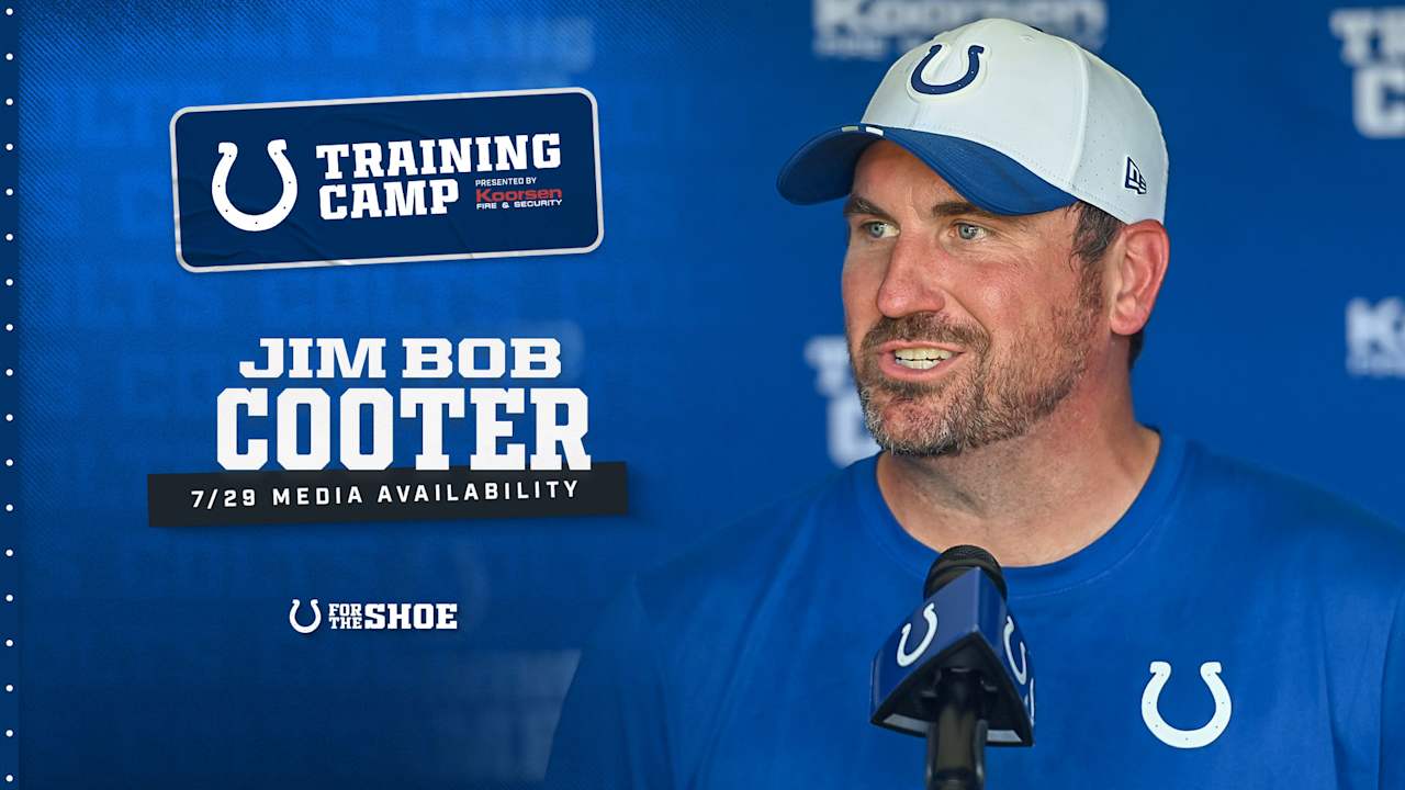 Jim Bob Cooter: Training camp media availability, July 29