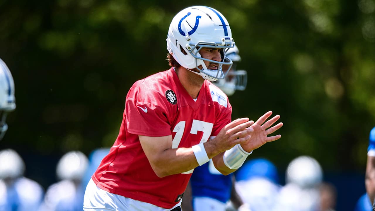 Colts QB Daniel Jones progresses to participating on 7-on-7 during OTA ...