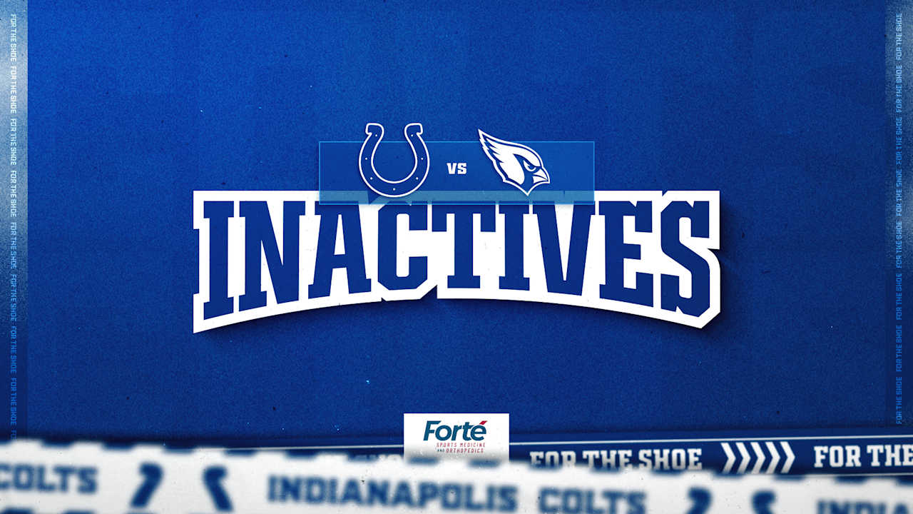Colts announce 7 inactive players for Week 6 game vs. Arizona Cardinals