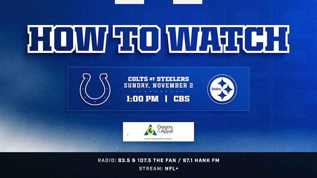 Where to watch Indianapolis Colts at Pittsburgh Steelers? The week 9 ...