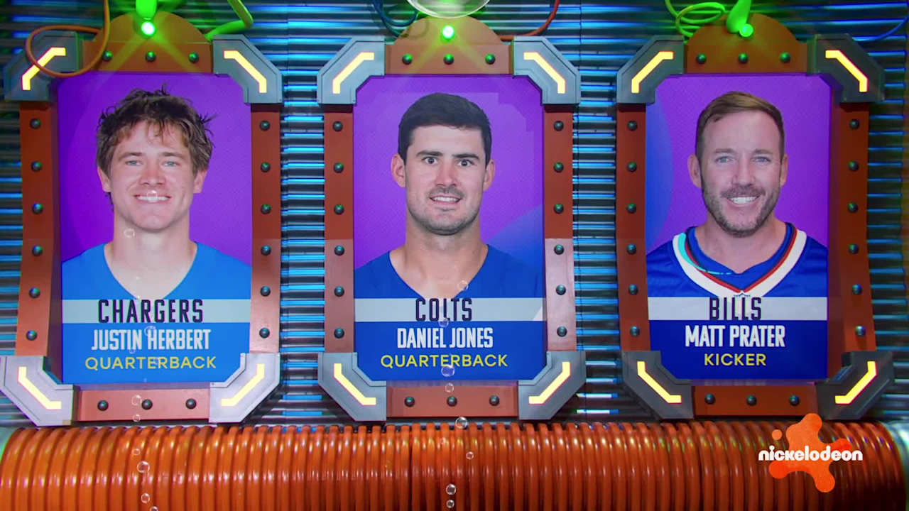 Sandy Cheeks announces Daniel Jones as NVP of Week 1 on 'NFL Slimetime'