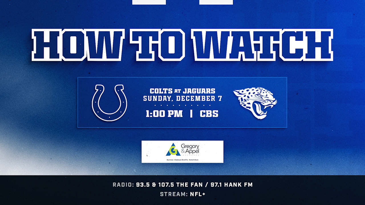 Where to watch Indianapolis Colts at Jacksonville Jaguars? The week 14 ...