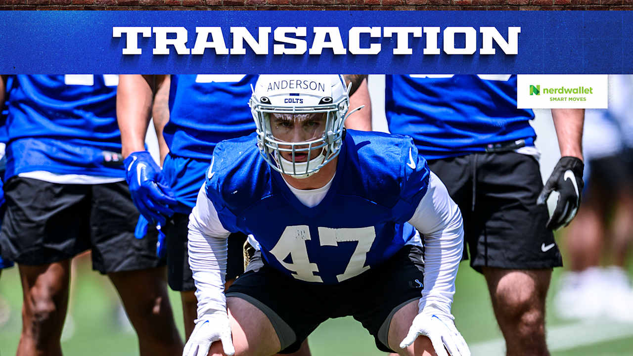 Colts sign LB Liam Anderson to 53-man roster from practice squad; elevate G Atonio Mafi, G Josh ...