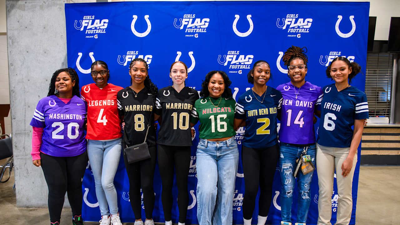 Colts Girls Flag Football Tribute at Lucas Oil Stadium