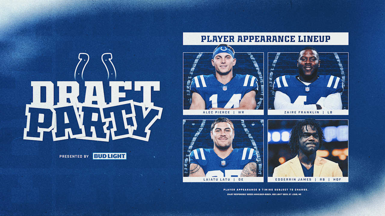 Colts players and legends to join 2025 Draft Party at Lucas Oil Stadium!