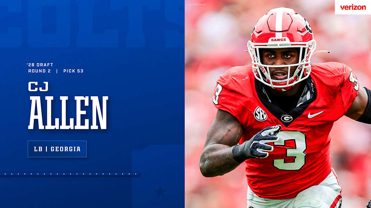 Colts select Georgia LB CJ Allen in second round of 2026 NFL Draft ...