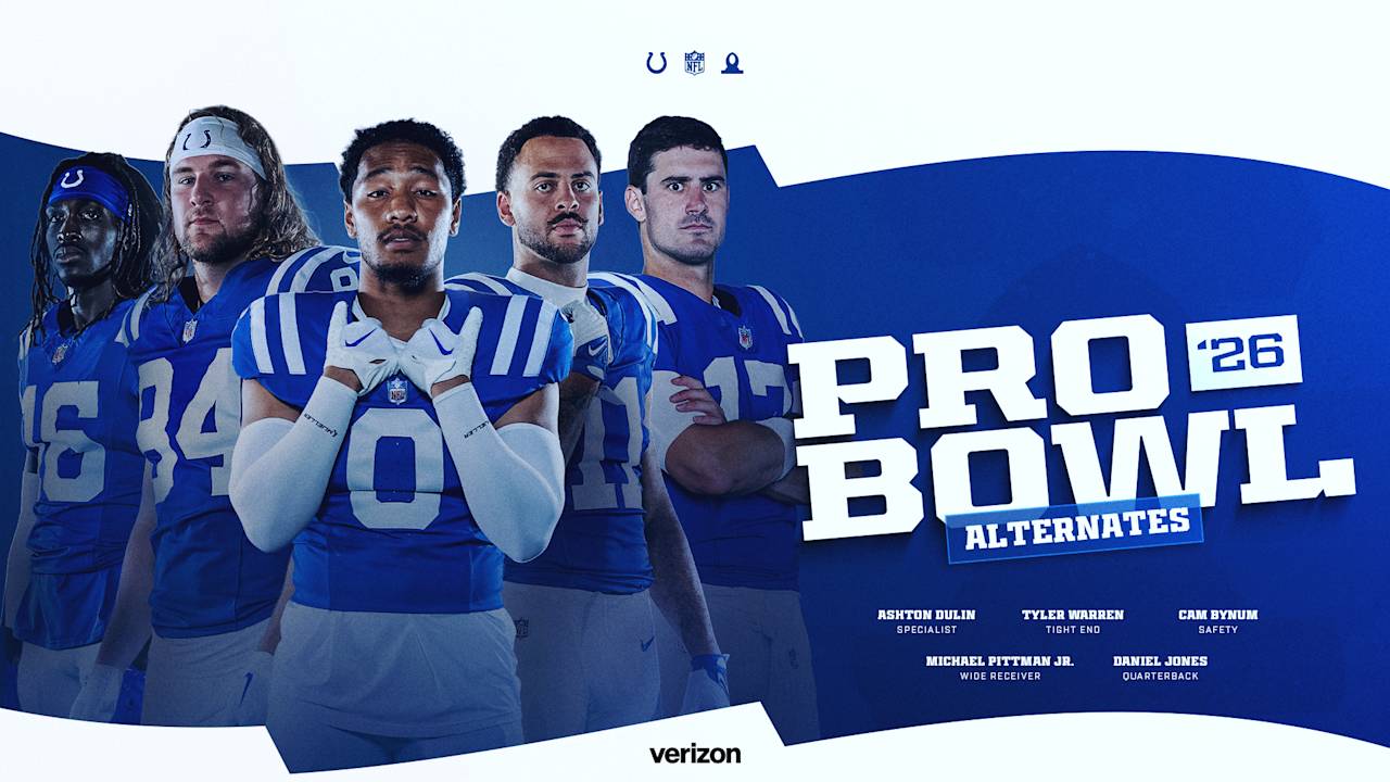 Colts TE Tyler Warren, S Cam Bynum, QB Daniel Jones, WR Ashton Dulin ...