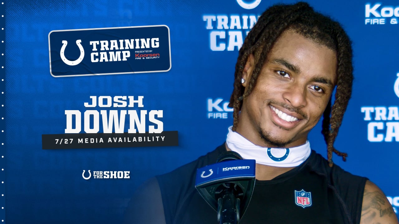 Josh Downs: Training camp media availability, July 27