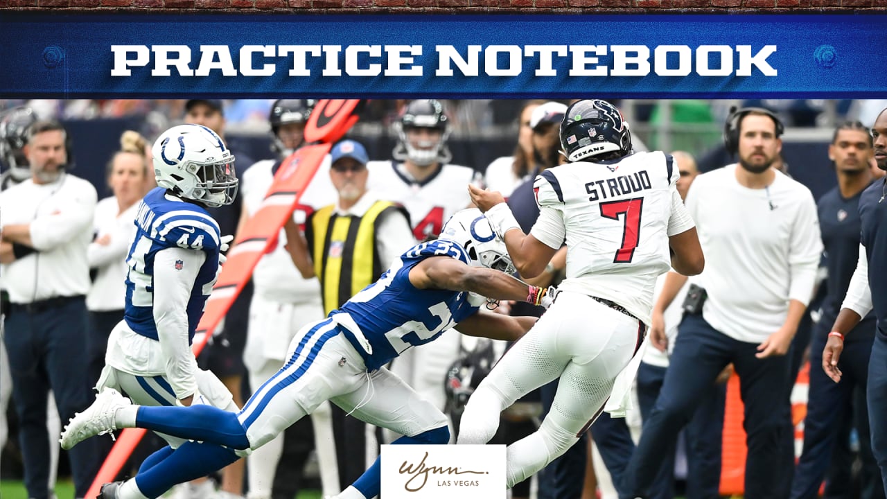 Practice Notebook: Colts reflect on growth since Week 2 matchup against ...