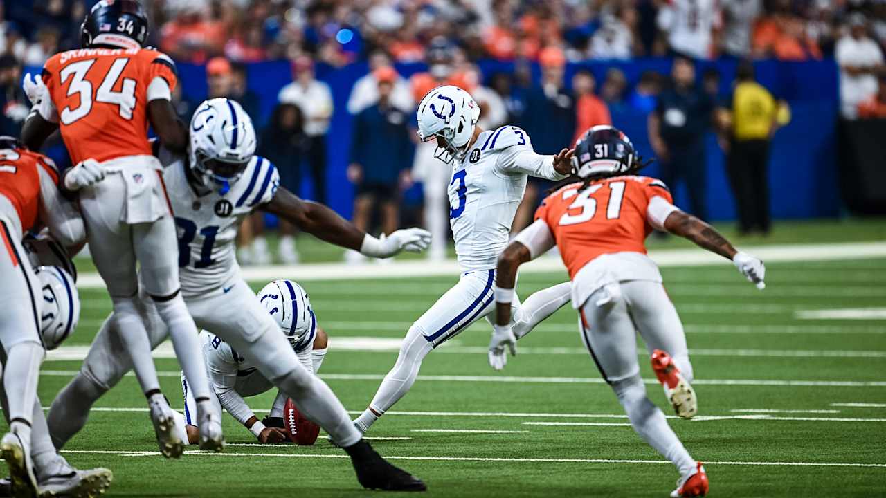 HIGHLIGHT | Spencer Shrader's third FG trims Colts' deficit to 28-23