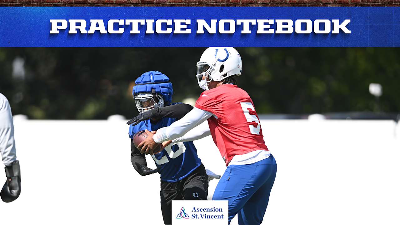 Practice Notebook: Jonathan Taylor making sure Anthony Richardson knows ...