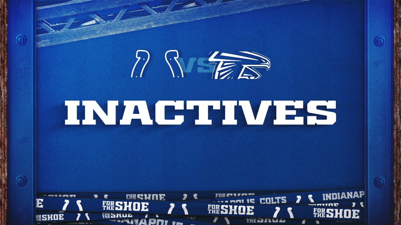 Colts announce 7 inactive players for Week 16 game vs. Atlanta Falcons