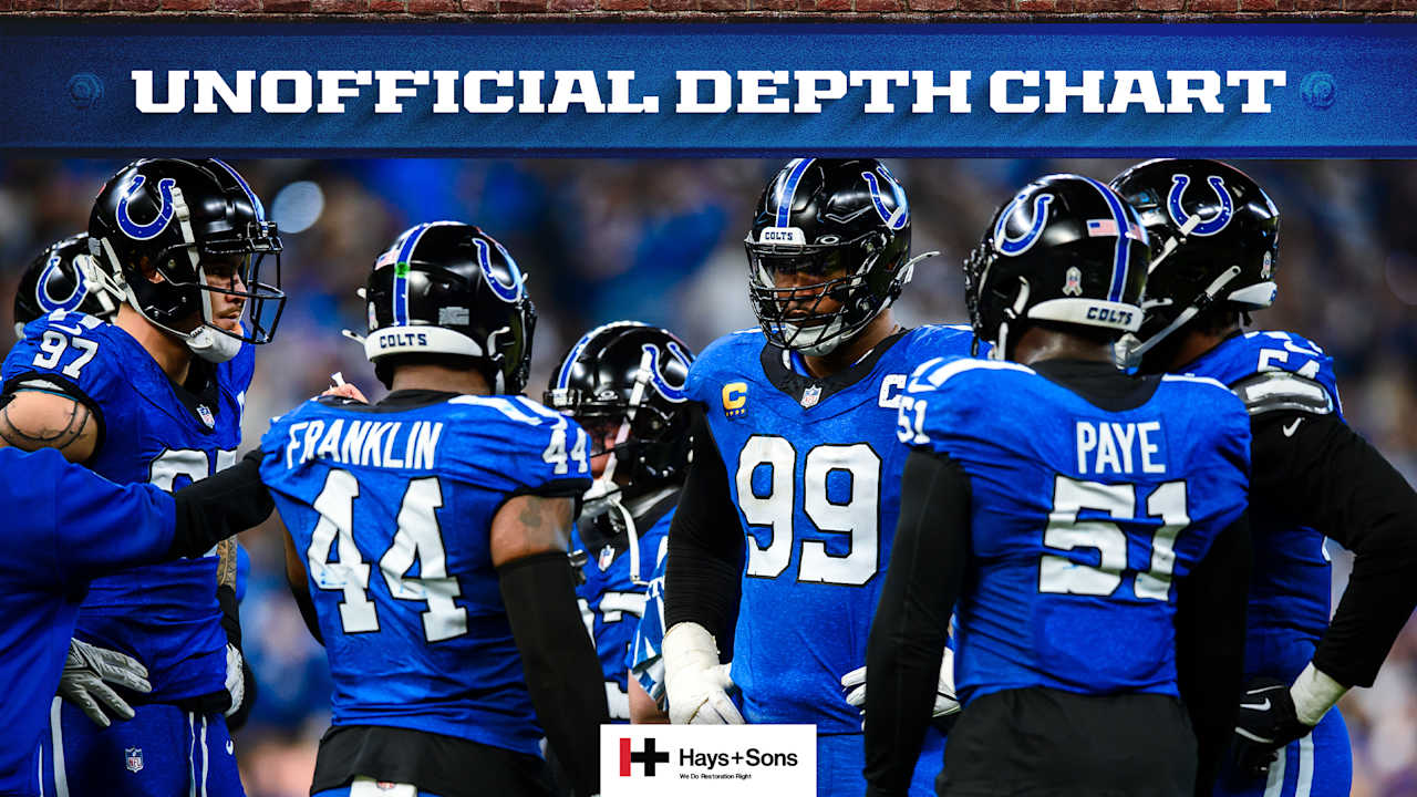 Colts release unofficial depth chart for Week 13 game vs. New England ...