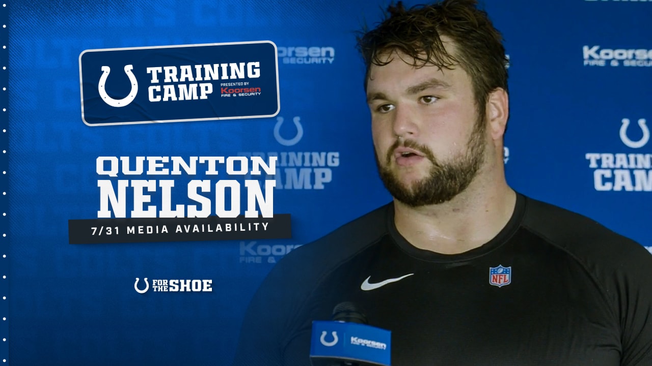 Quenton Nelson: Training camp media availability, July 31