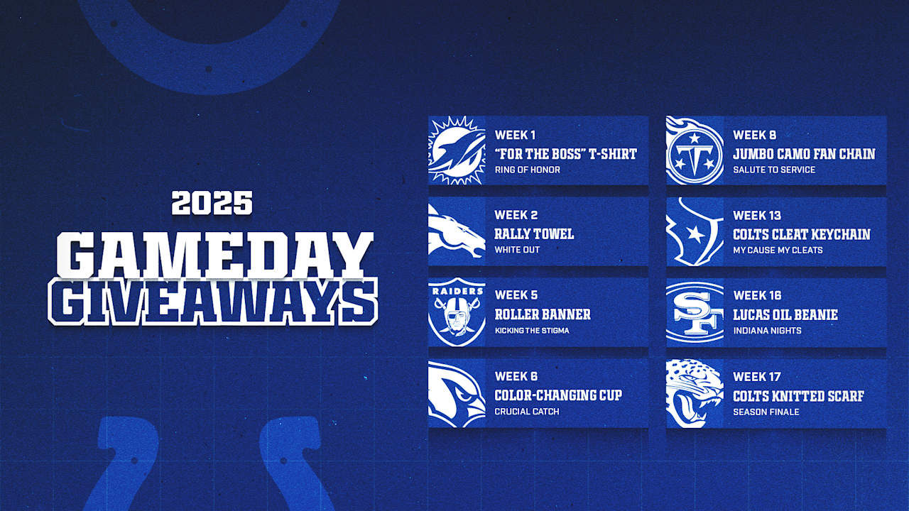 Colts 2025 gameday themes, giveaways, ticket deals & more: Just announced!
