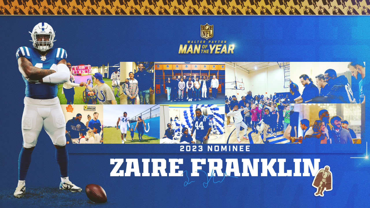 Colts Nominate LB Zaire Franklin For 2023 Walter Payton Man Of The Year Award
