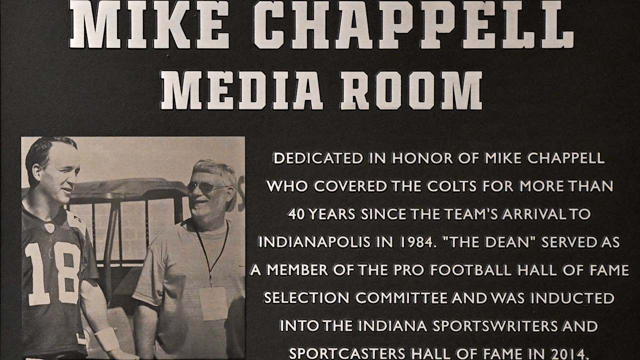 Colts re-name media room after longtime beat writer Mike Chappell at 56th Street facility