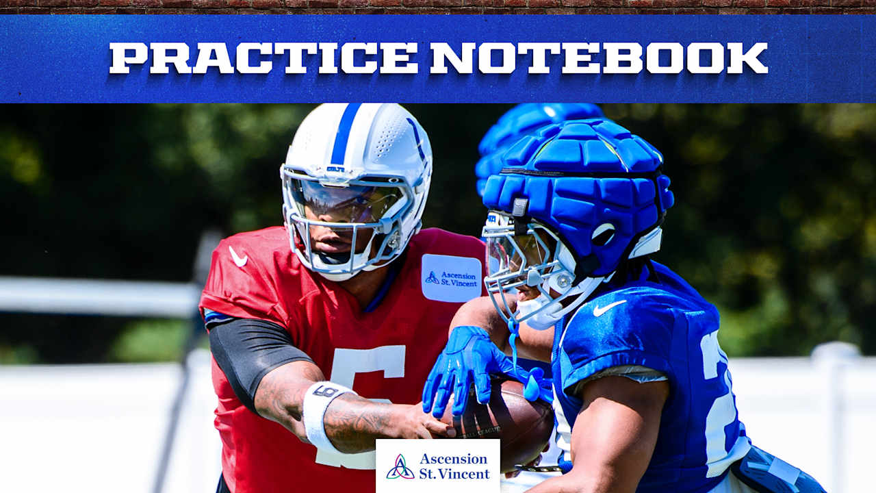 Practice Notebook: Jonathan Taylor ready to begin building with Anthony ...