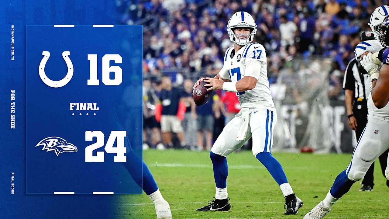 Anthony Richardson Sr. exits with finger injury as Colts fall to Ravens in first preseason game ...