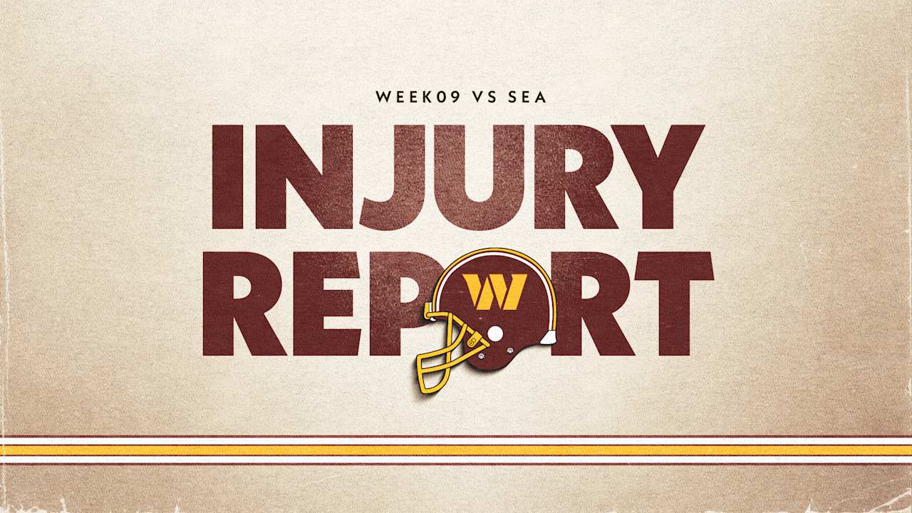 Commanders vs. Seahawks Week 9 injury report