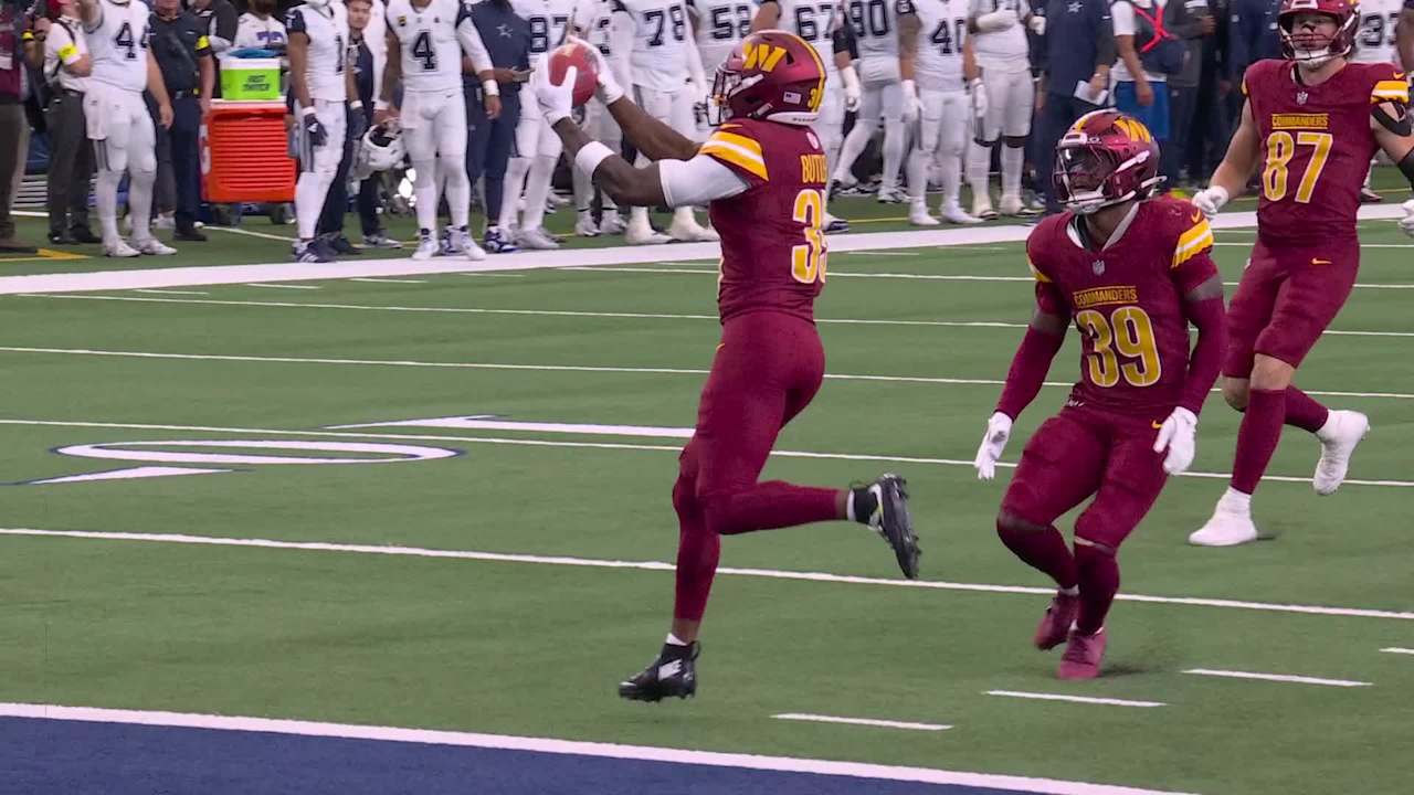 Percy Butler pulls off a tightrope act to down Commanders' punt at 1 ...