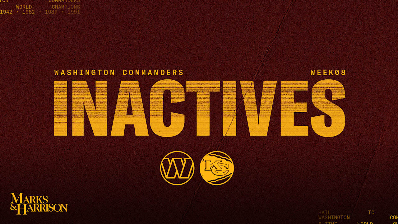 Commanders vs. Chiefs Week 8 inactives