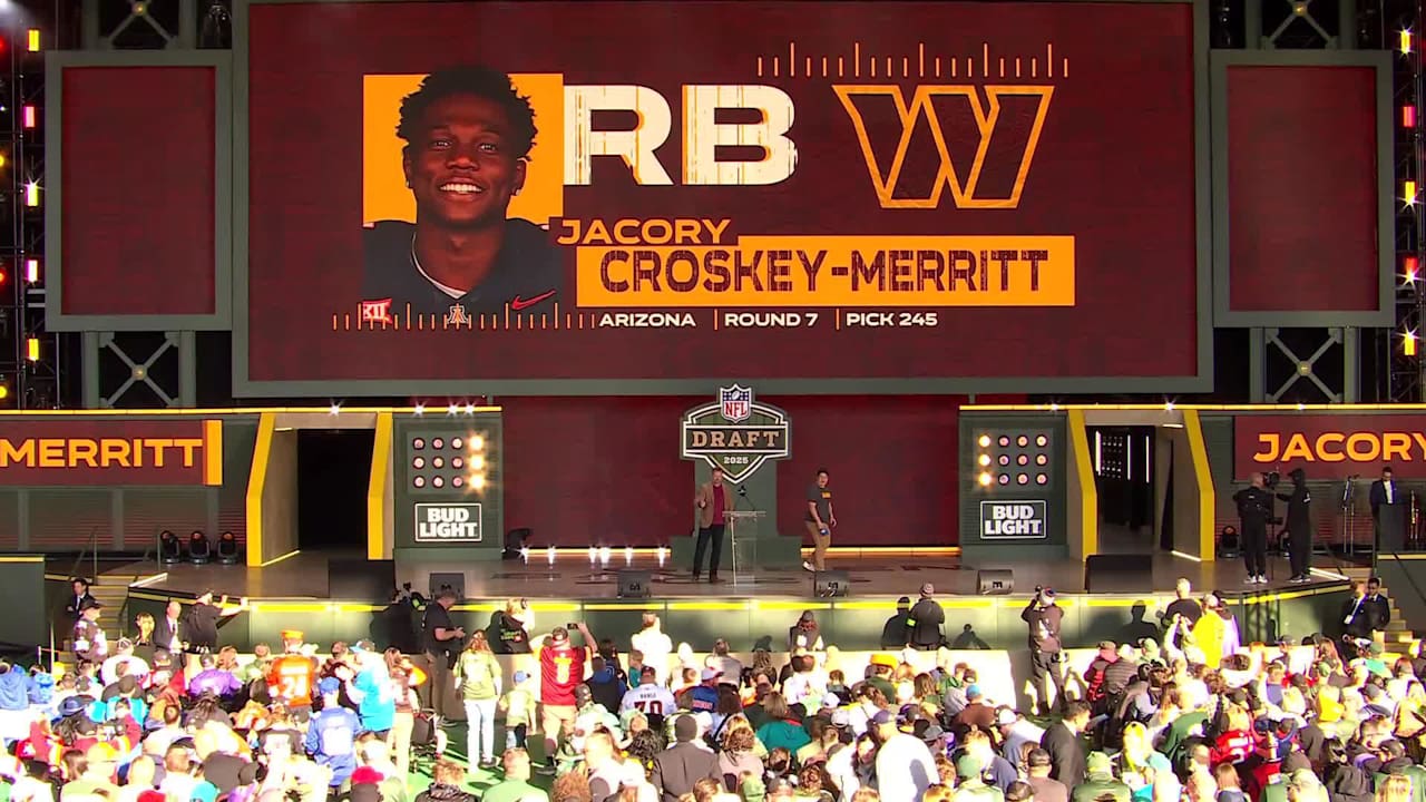 Commanders select Jacory Croskey-Merritt with No. 245 pick in 2025 draft