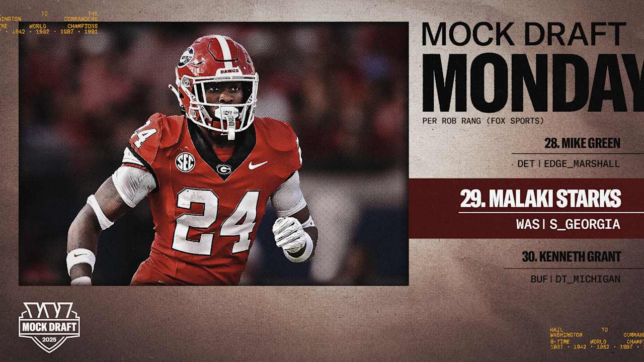 Mock Draft Monday | FOX Sports' Rob Rang gives Commanders top safety ...