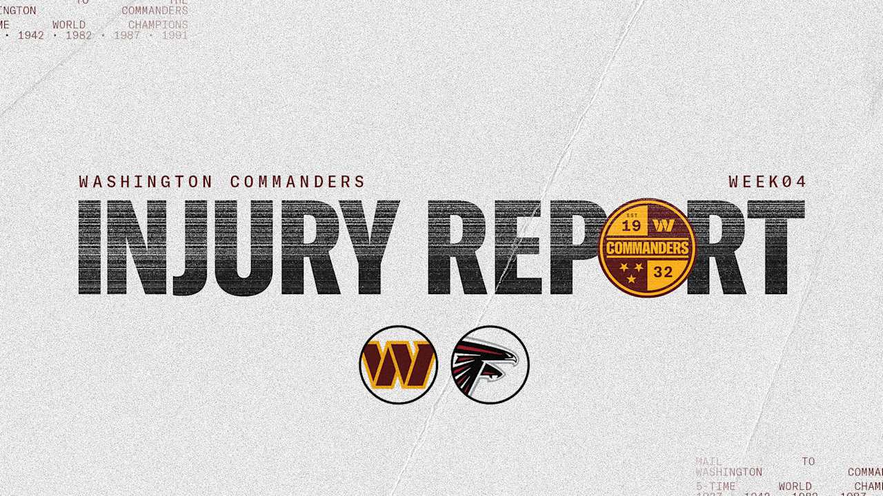 Commanders vs. Falcons Week 4 injury report