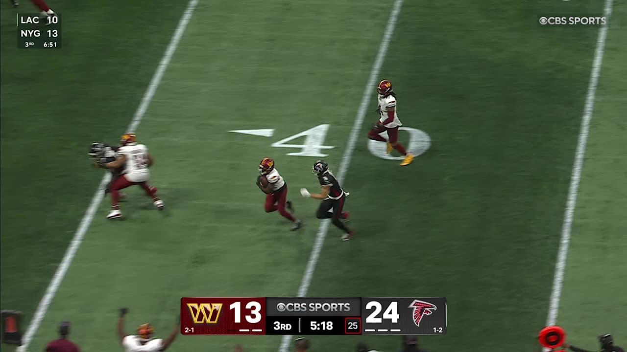 Mike Sainristil's interception sets up Commanders in Falcons territory