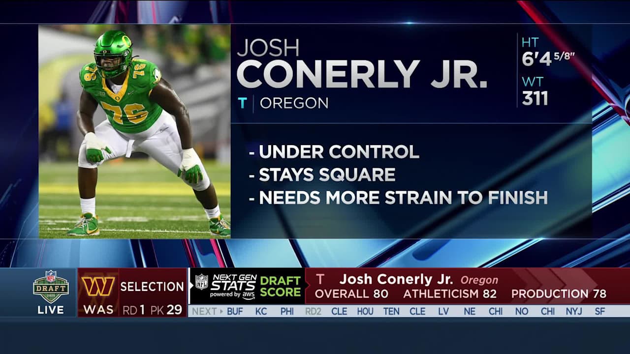 Commanders select Josh Conerly Jr. with No. 29 pick in 2025 draft
