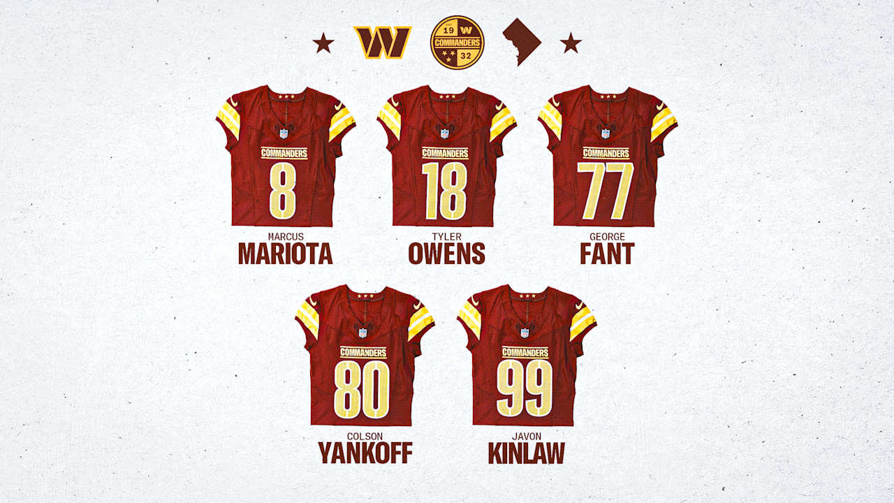 Commanders announce 5 jersey number changes