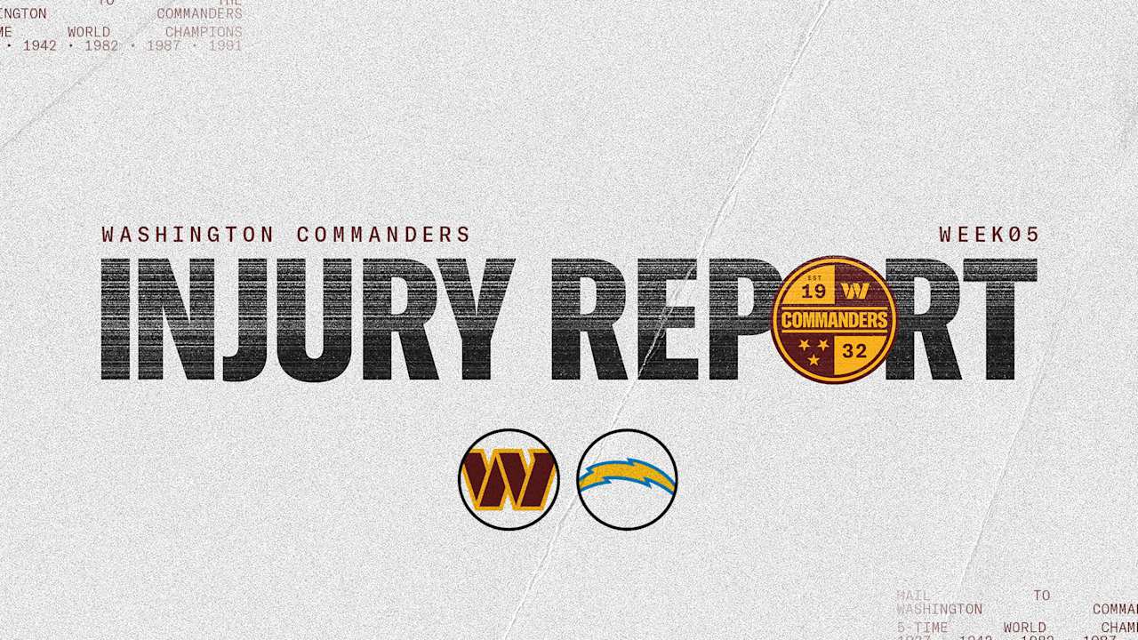 Commanders vs. Chargers Week 5 injury report