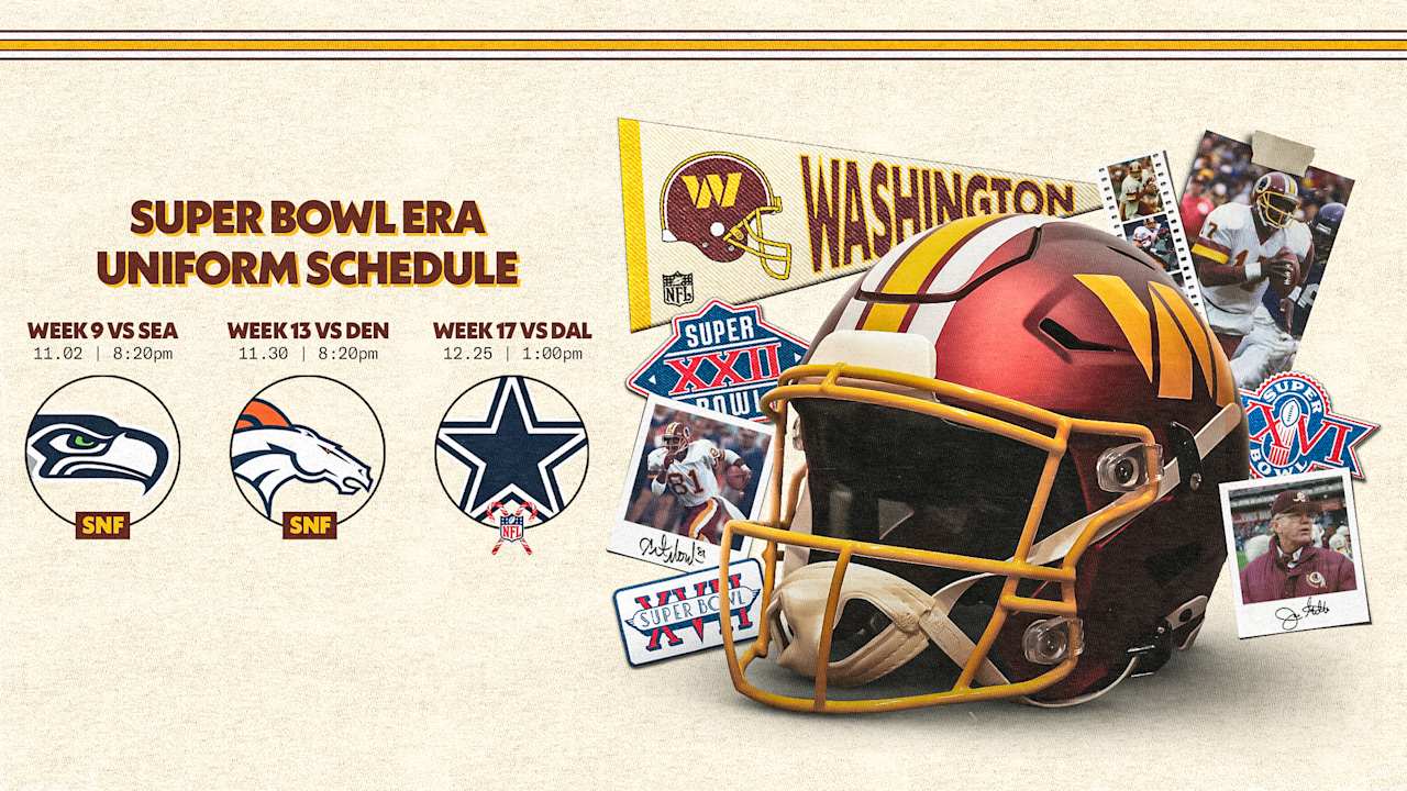 Washington Commanders announce new 'Super Bowl Era' uniforms & helmet ...