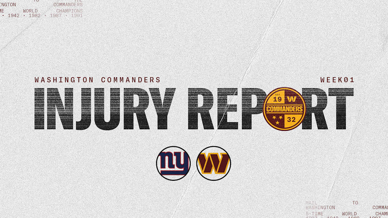Commanders vs. Giants Week 1 injury report