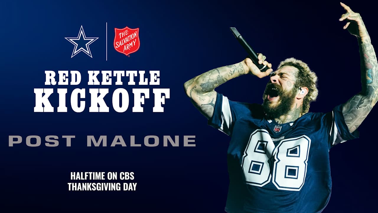 Post Malone Red Kettle Kickoff | Thanksgiving Halftime | Dallas Cowboys 2025