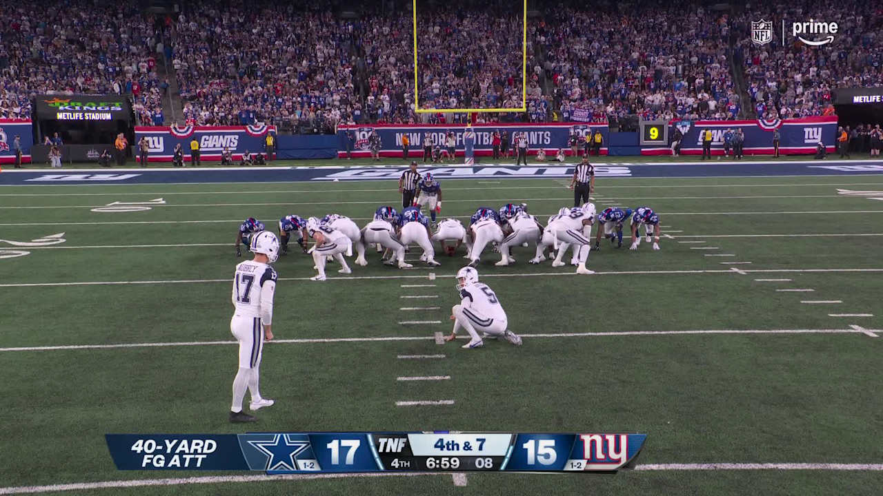 Brandon Aubrey extends Cowboys' lead to five points with 40-yard FG