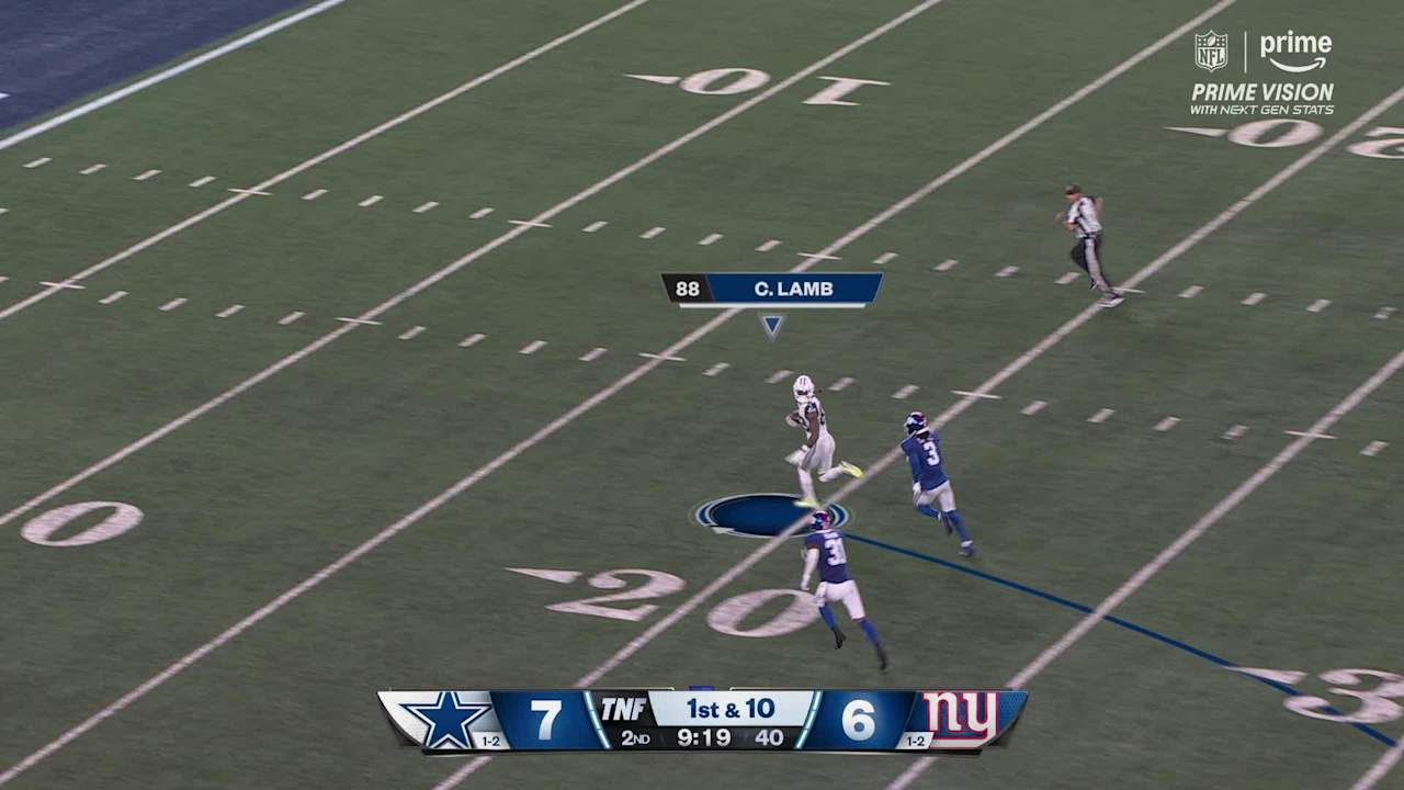 'TNF' Prime Vision Tracks CeeDee's Path to the End Zone on 55-yd TD