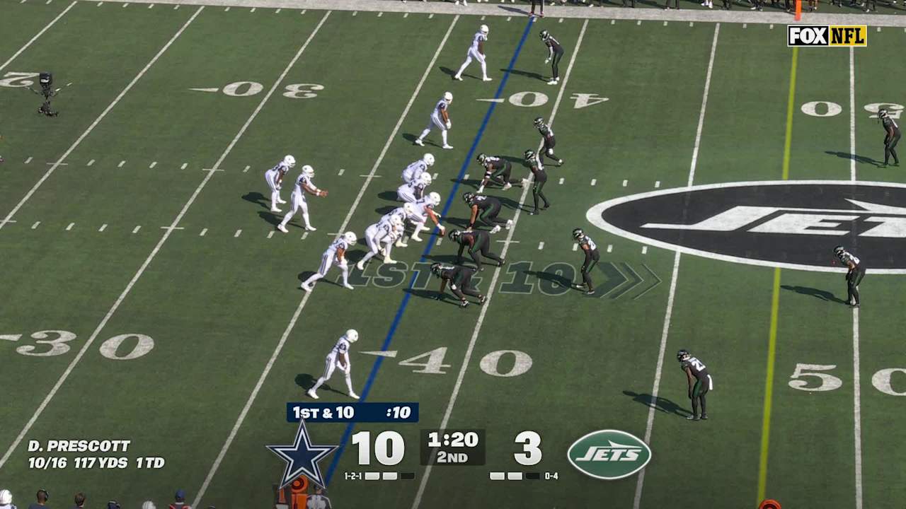 Dak Prescott uncorks a 46-yard deep ball to Ryan Flournoy for redzone access