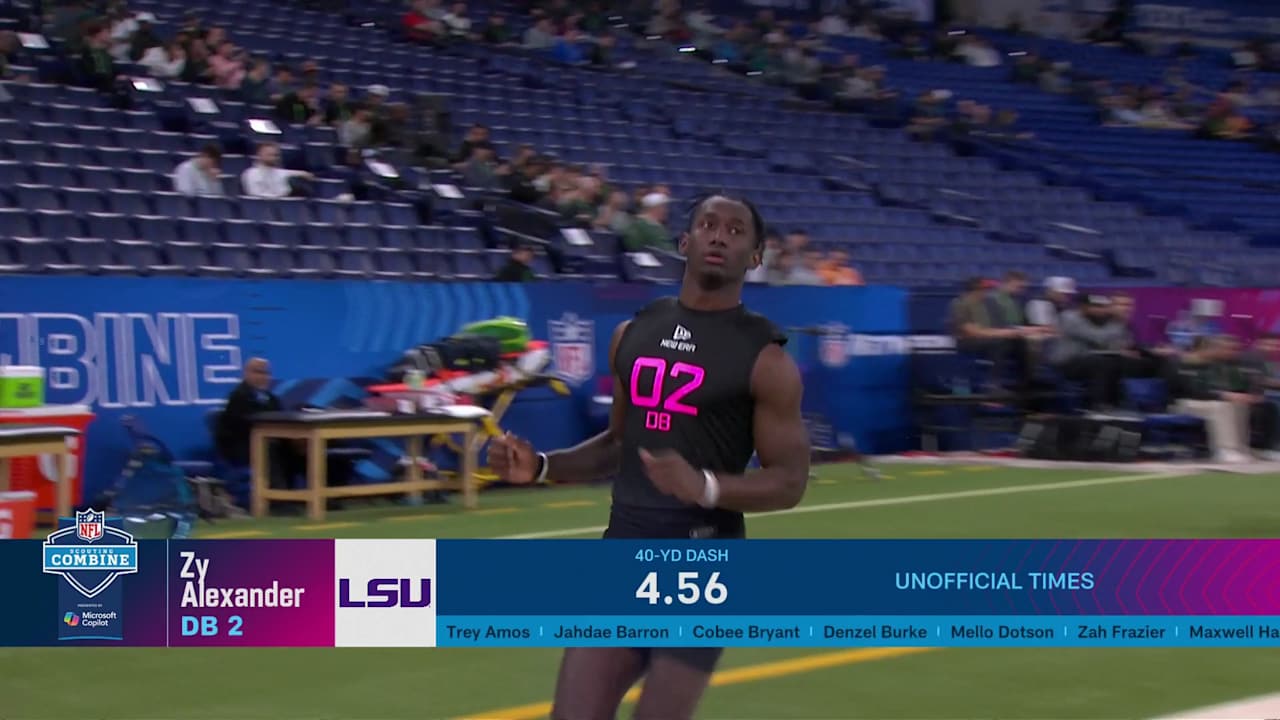 Zy Alexander 40-yard dash | 2025 NFL Scouting Combine