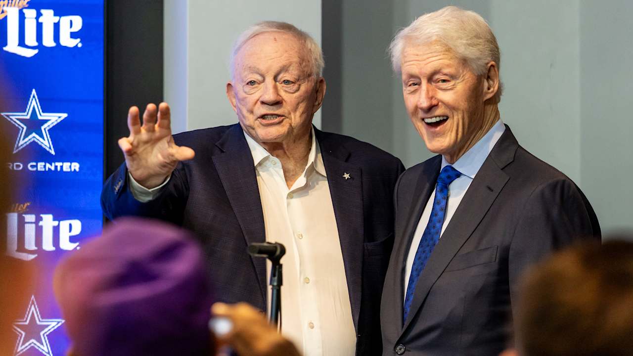 President Clinton makes surprise visit during Cowboys' pre-draft press ...